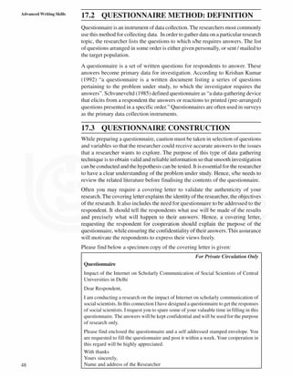 Questionnaires Meaning