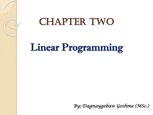 linear programming | PDF