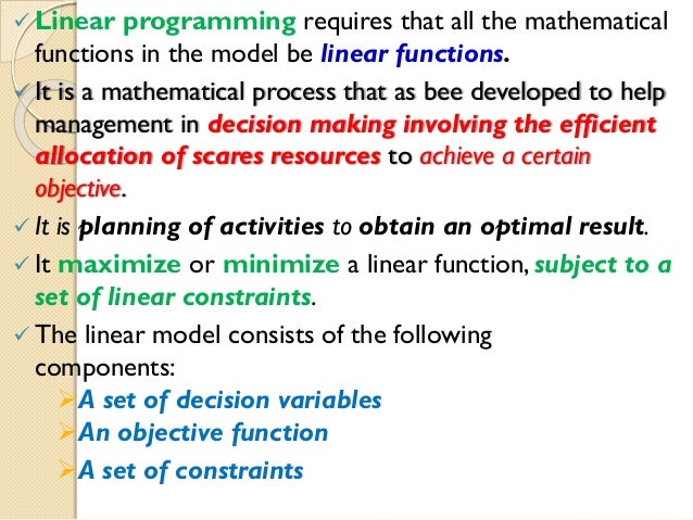 linear programming
