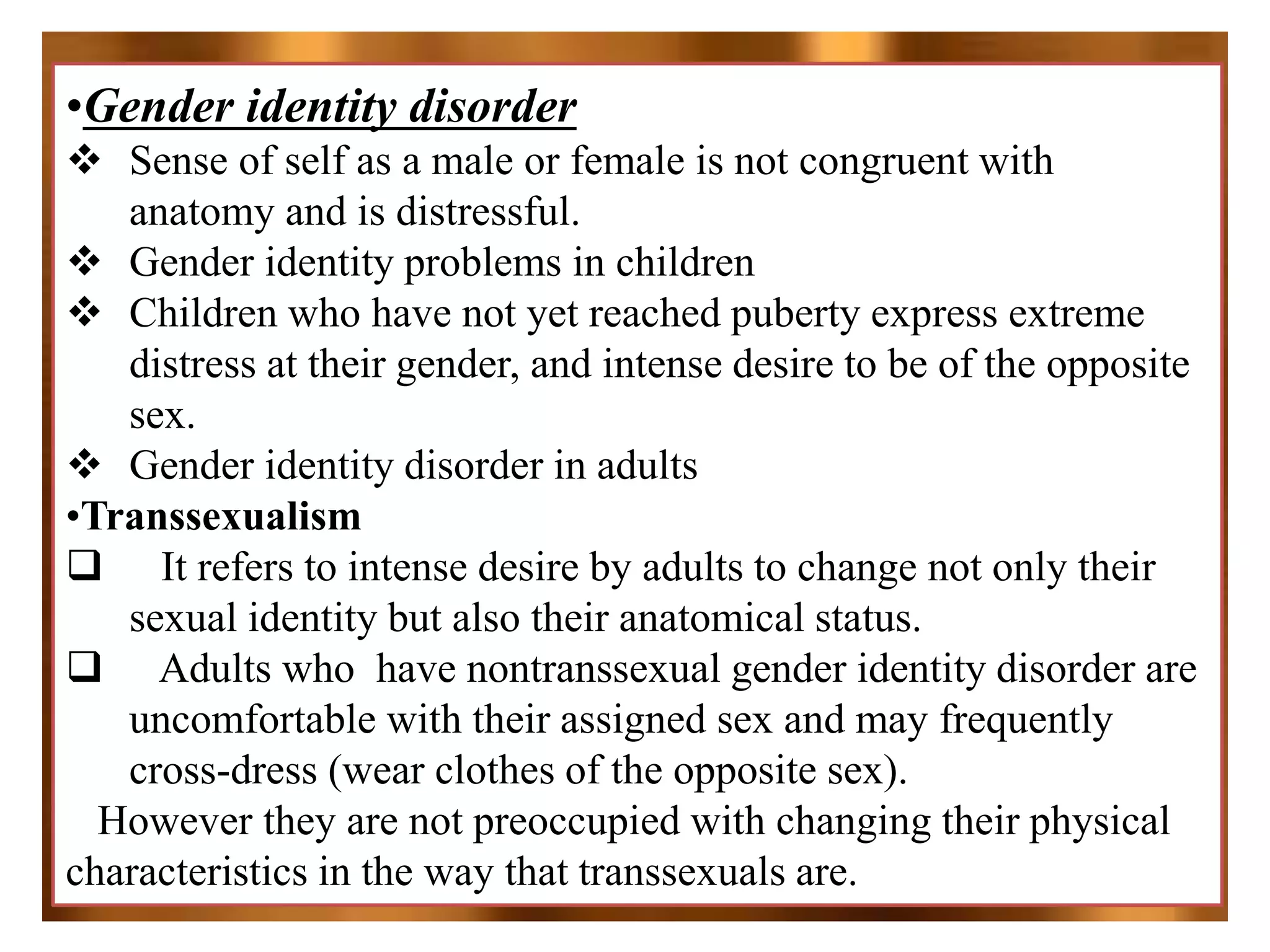 abnormal psychology personality and gender disorder | PPT
