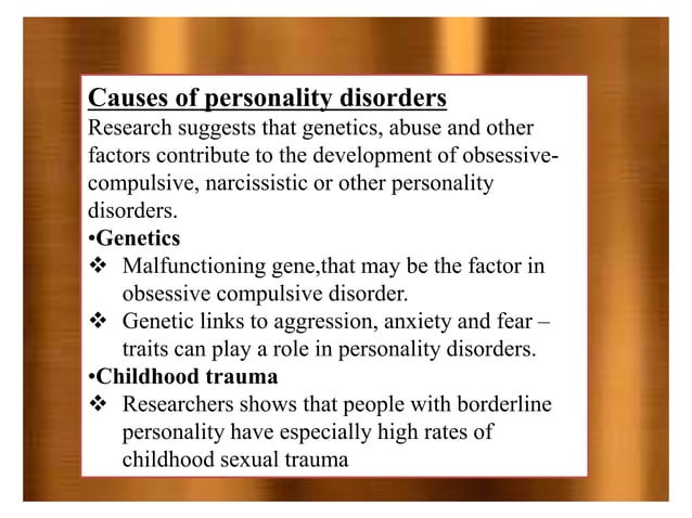 abnormal psychology personality and gender disorder | PPT