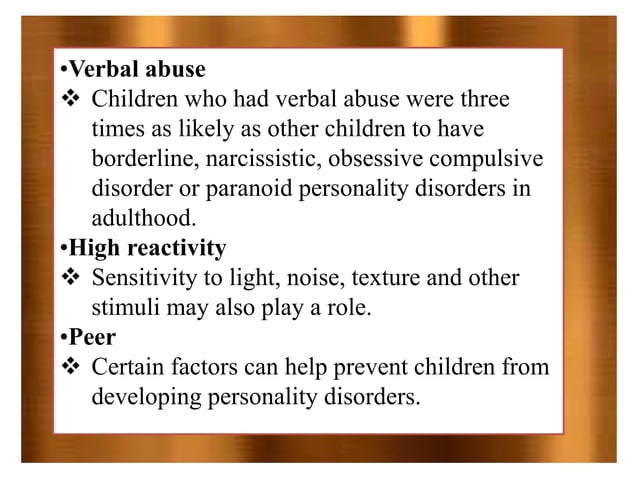 abnormal psychology personality and gender disorder | PPT