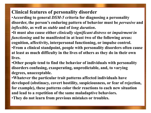 abnormal psychology personality and gender disorder | PPT