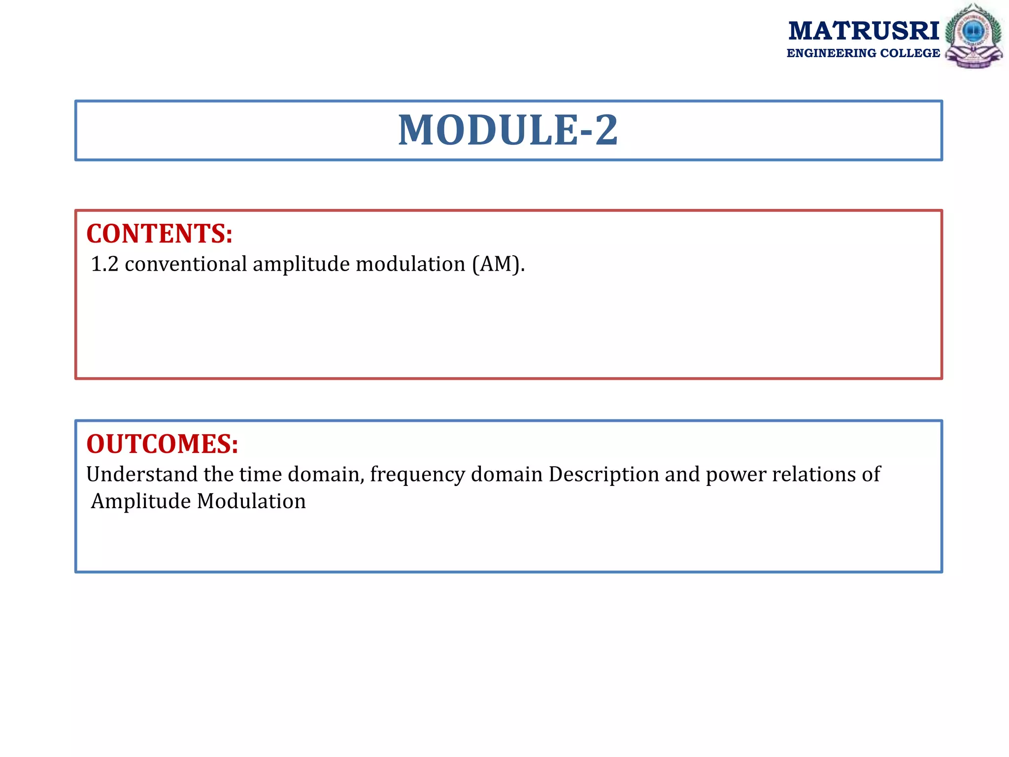 Unit 1 Amplitude Modulationppt Digital Audio Computer Software And Applications