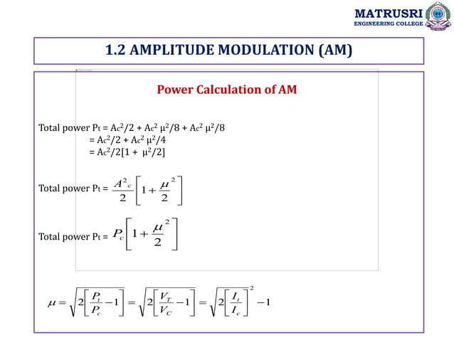 Unit 1 Amplitude Modulationppt Digital Audio Computer Software And Applications