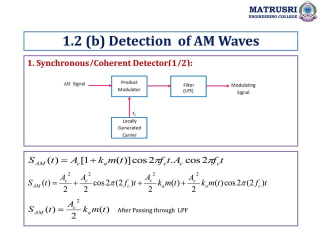 Unit- 1 Amplitude Modulation.ppt | Digital Audio | Computer Software and Applications