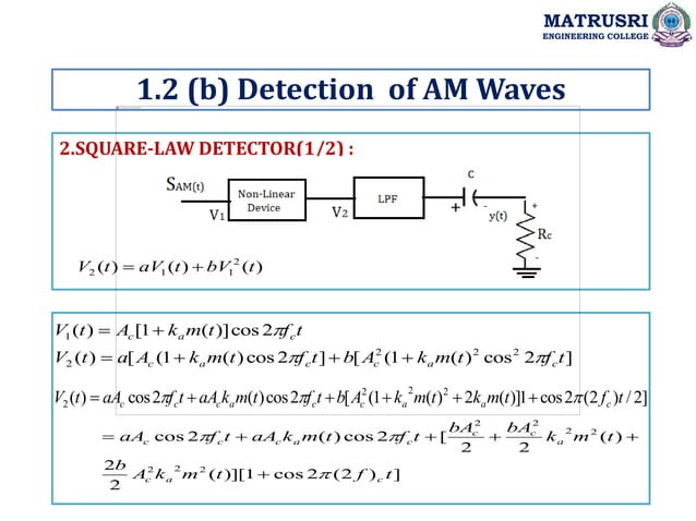 Unit- 1 Amplitude Modulation.ppt | Digital Audio | Computer Software and Applications