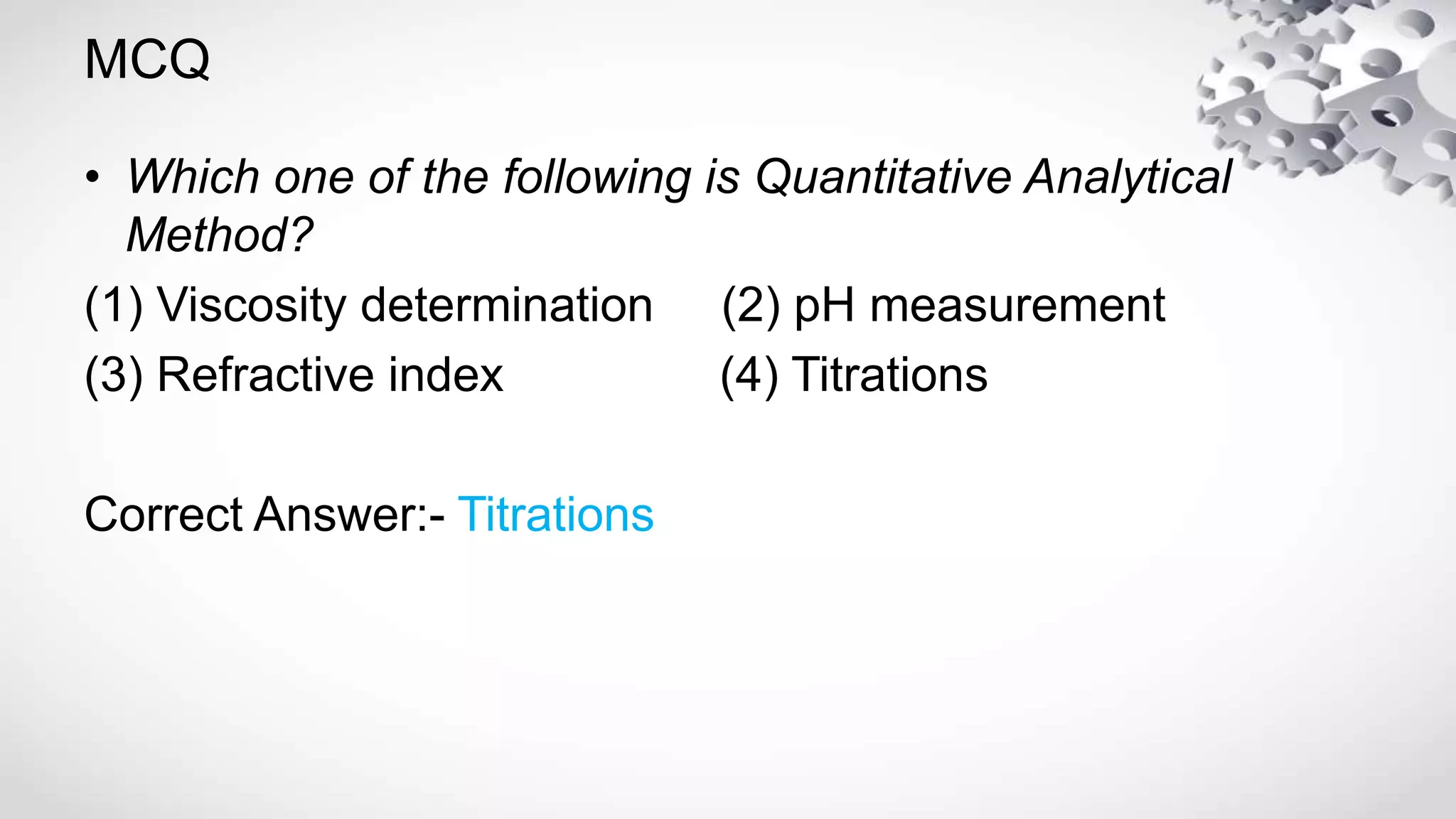 Pharmaceutical analysis, | PPTX