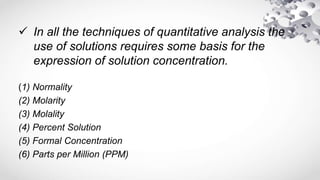 Pharmaceutical analysis, | PPTX