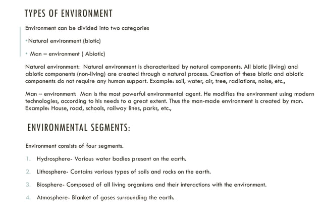 TYPES OF ATMOSPHERE - ENVIRONMENTAL SCIENCE | PPT