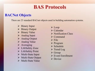 Unit-1 BAS Protocols understaing for real time applications | PDF