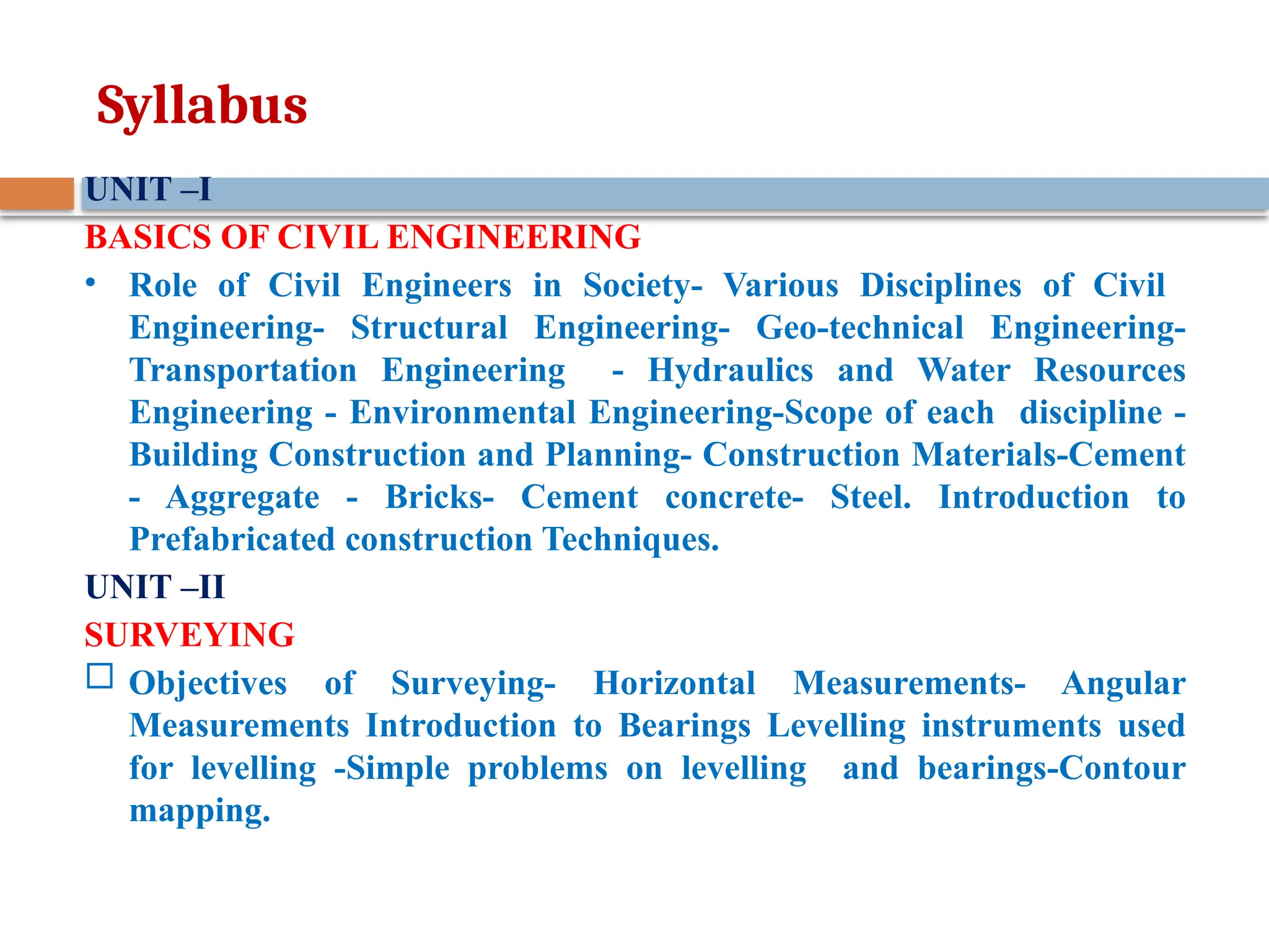BASICS OF CIVIL AND MECHANICAL ENGINEERING | PPTX