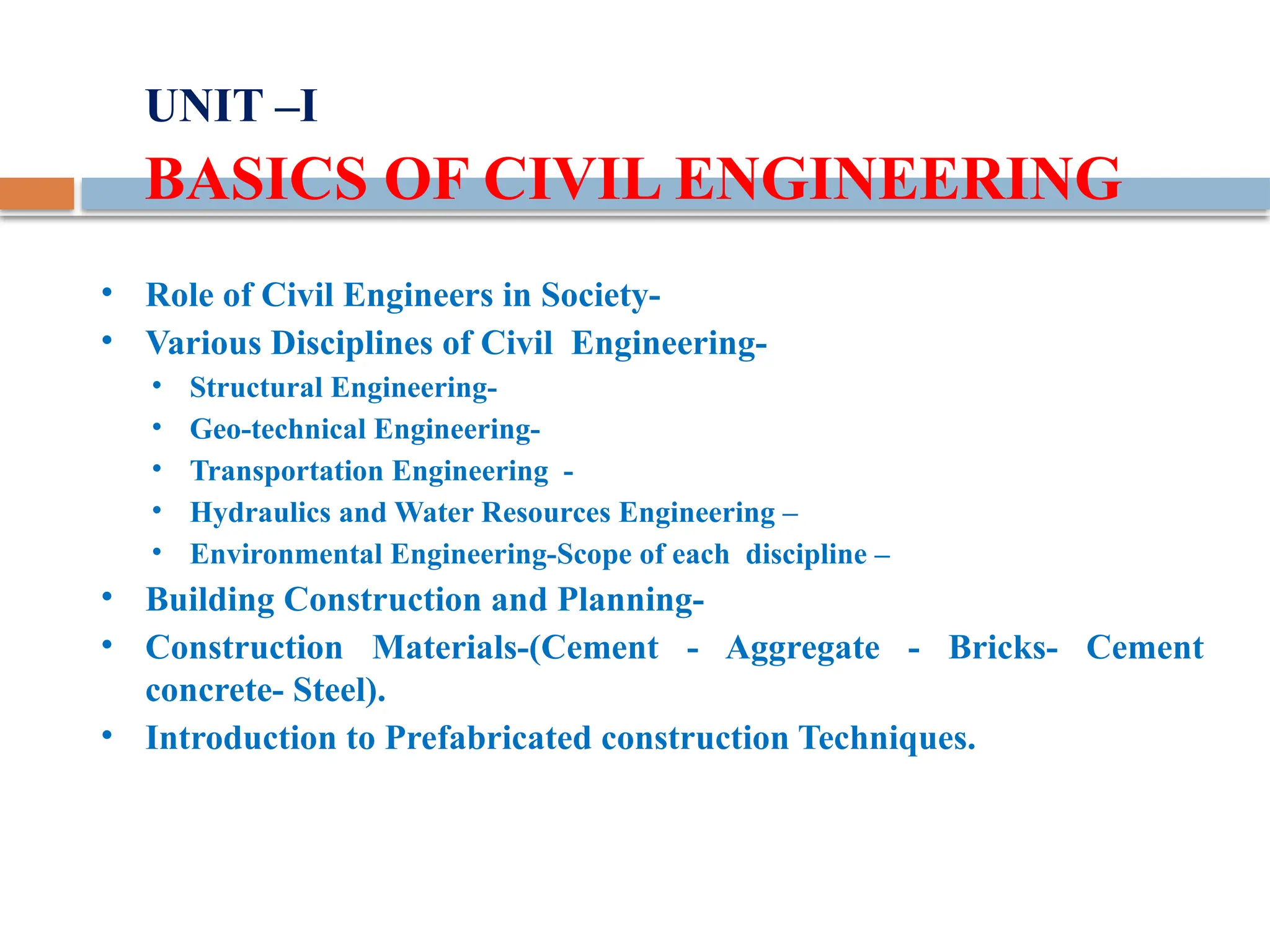 BASICS OF CIVIL AND MECHANICAL ENGINEERING | PPTX