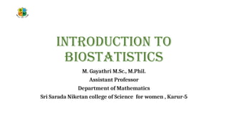 BIOSTATISTICS- Basic definition and Statistical Method | PPTX
