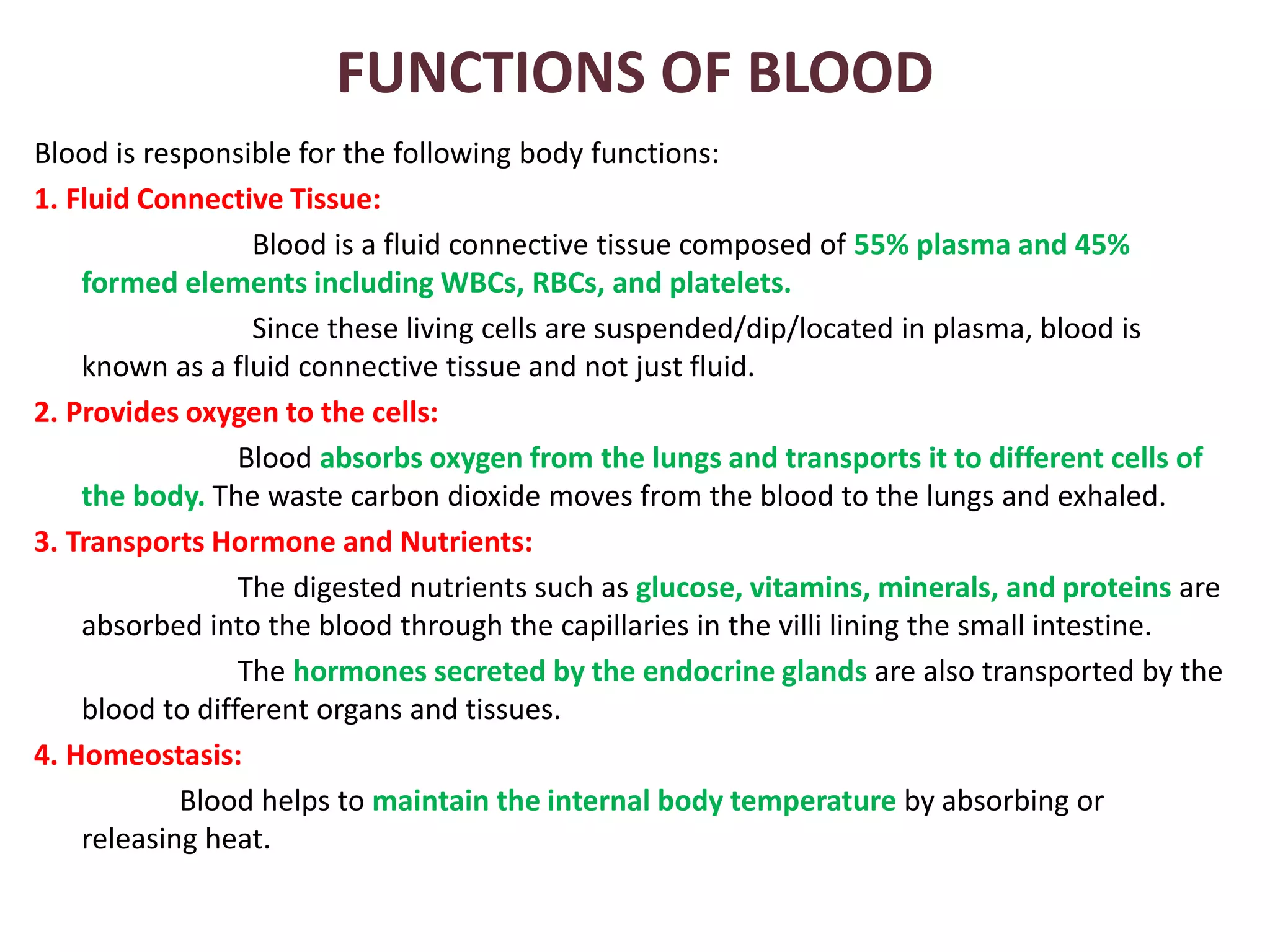 blood and its functions/B.pharmacy 2 semester | PPTX
