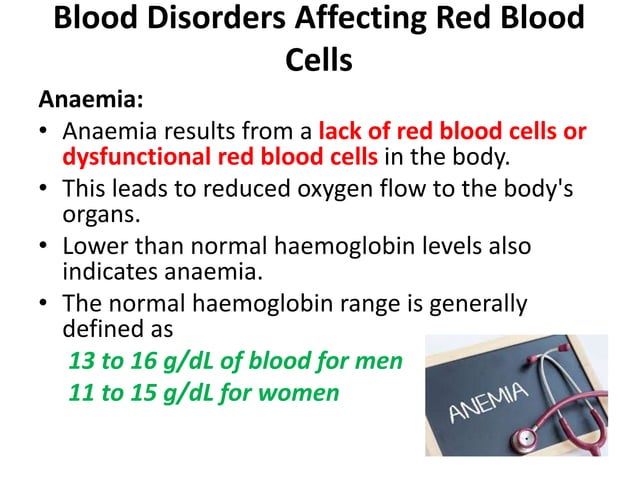 Blood disorders/B.pharmacy 2 semester | PPTX | Blood Disorders | Diseases and Conditions