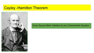 Unit 1 cayley-hamilton theorem lecture 1 | PPTX