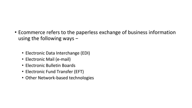 Unit - 1 Chapter-1.pptx Introduction Ecommerce | PPTX | Internet | Computing