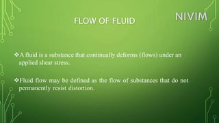 Pharmaceutical Engineering Unit- 1 Chapter -1 Flow of fluid.pptx