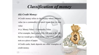 Chracteristics, Functions & Classifications of Money.pptx