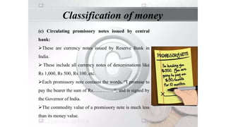 Chracteristics, Functions & Classifications of Money.pptx