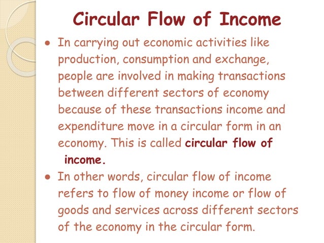 Unit 1 circular flow of income | PPT | Business | Business and Finance