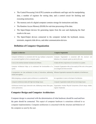 UNIT-1 Computer Orgainzation and Architeccture | PDF | Programming Languages | Computing