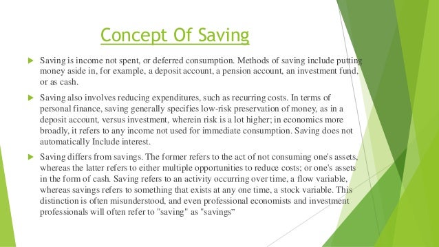 Unit 1 concept of saving & investment | PPTX