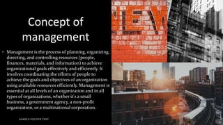 Concepts of Management,Theory & School of Management,.pptx