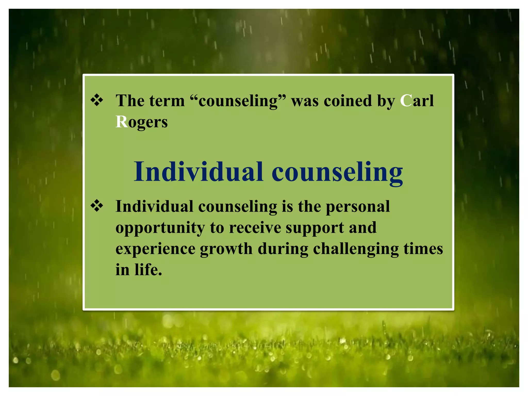counseling psychology -areas of counseling | PPTX