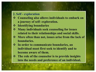 counseling psychology -areas of counseling | PPTX