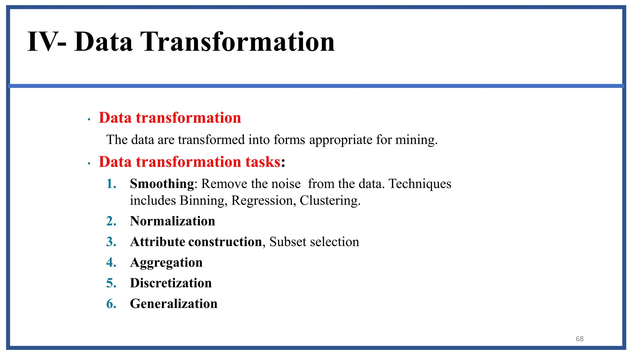 UNIT-1 Data pre-processing-Data cleaning, Transformation, Reduction ...