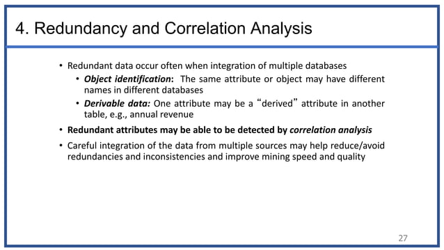Unit 1 Data Pre Processing Data Cleaning Transformation Reduction Integrationpptx
