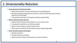 UNIT-1 Data pre-processing-Data cleaning, Transformation, Reduction ...