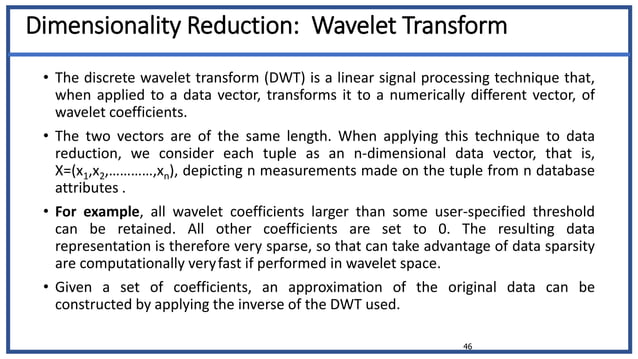 Unit 1 Data Pre Processing Data Cleaning Transformation Reduction Integration Pptx