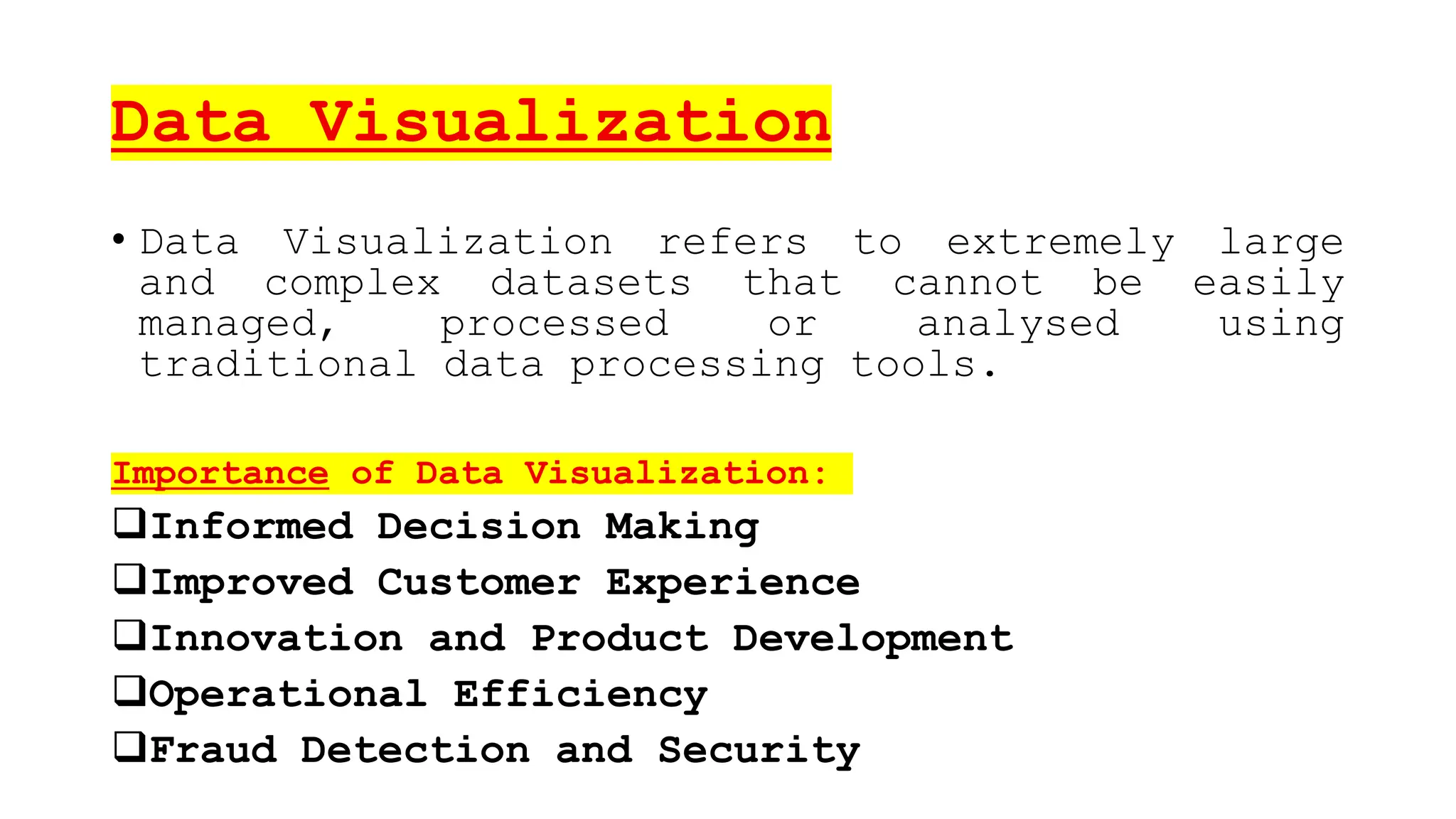 UNIT-1 Data Visualization used in daily life | PPT