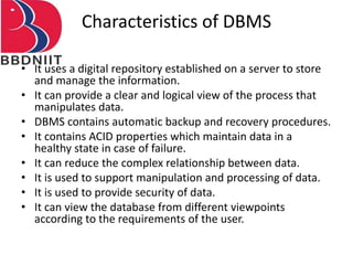 Unit 1 dbms | PPTX