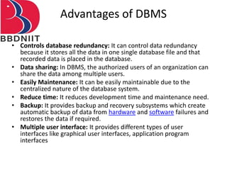 Unit 1 dbms | PPTX