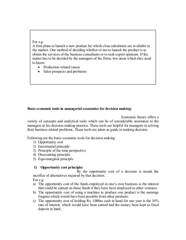 Unit 1 decision making