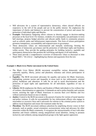 UNIT 1 DEMOCRATIC VALUES NOTES WITH 2MAR | PDF