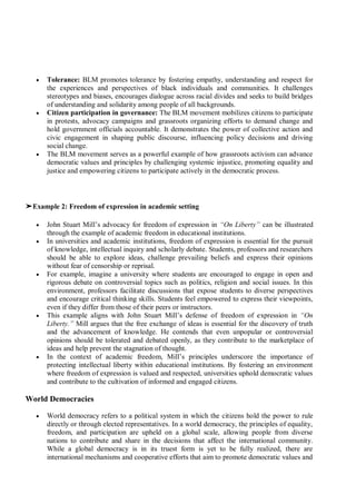 UNIT 1 DEMOCRATIC VALUES NOTES WITH 2MAR | PDF