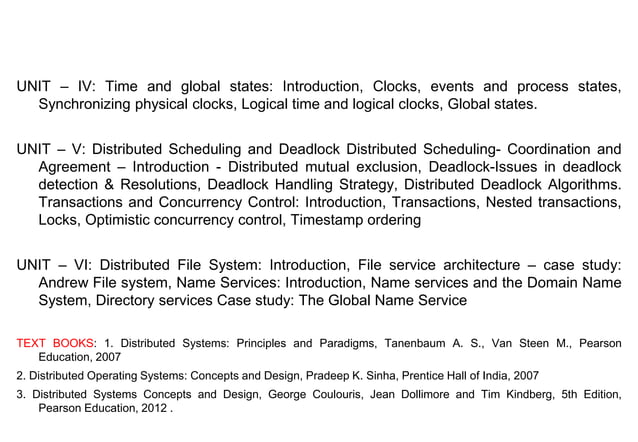 Unit 1 Distributed Systems Iii Btech Cseppt Computer Networking