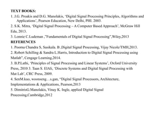 EE8591 Digital Signal Processing Unit -1 | PPT