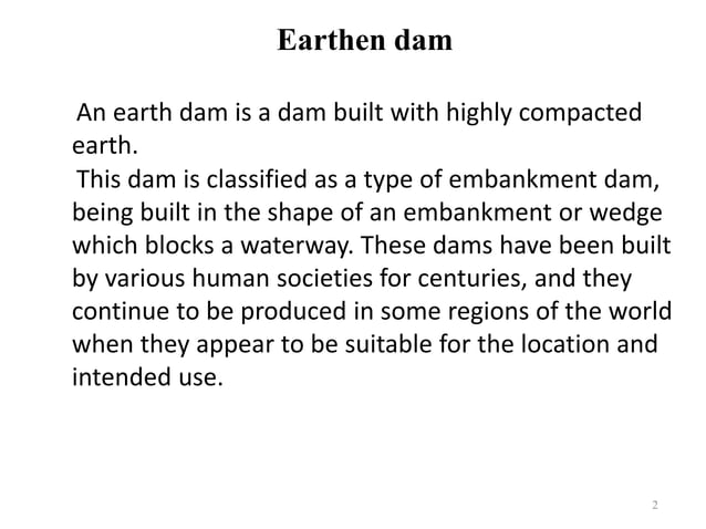 Earthen dam | PPTX