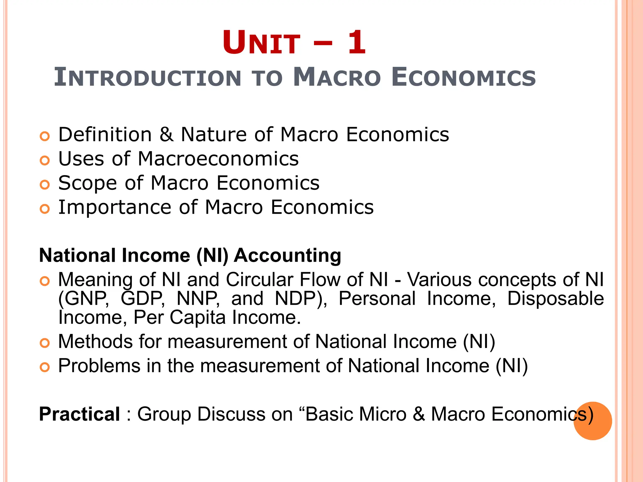 Macro Economics Concepts & Importance for Economics | PPTX