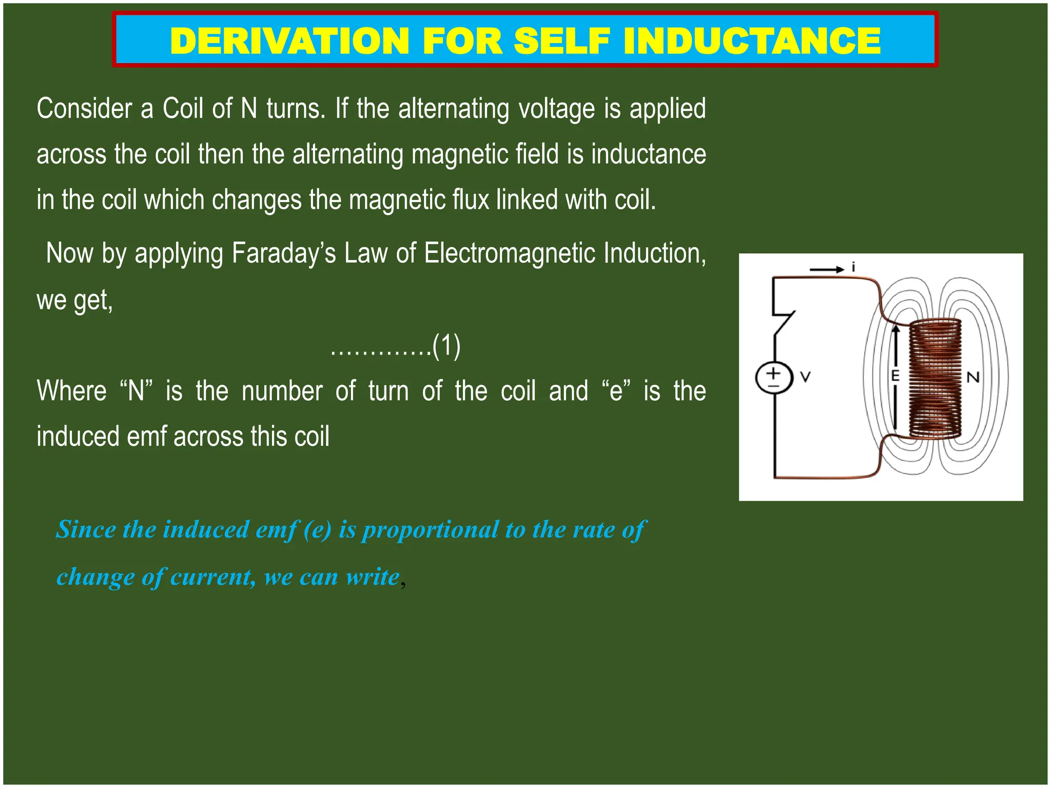 Electromagnetic Induction Self Inductance.pptx