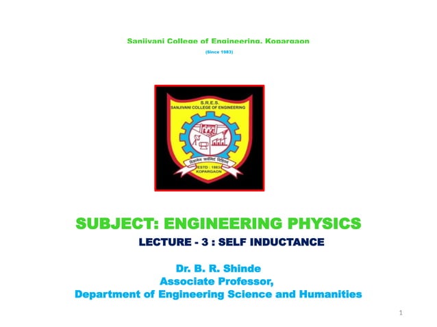 Electromagnetic Induction Self Inductance.pptx