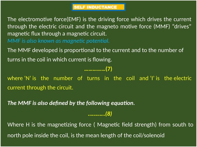 Electromagnetic Induction Self Inductance.pptx