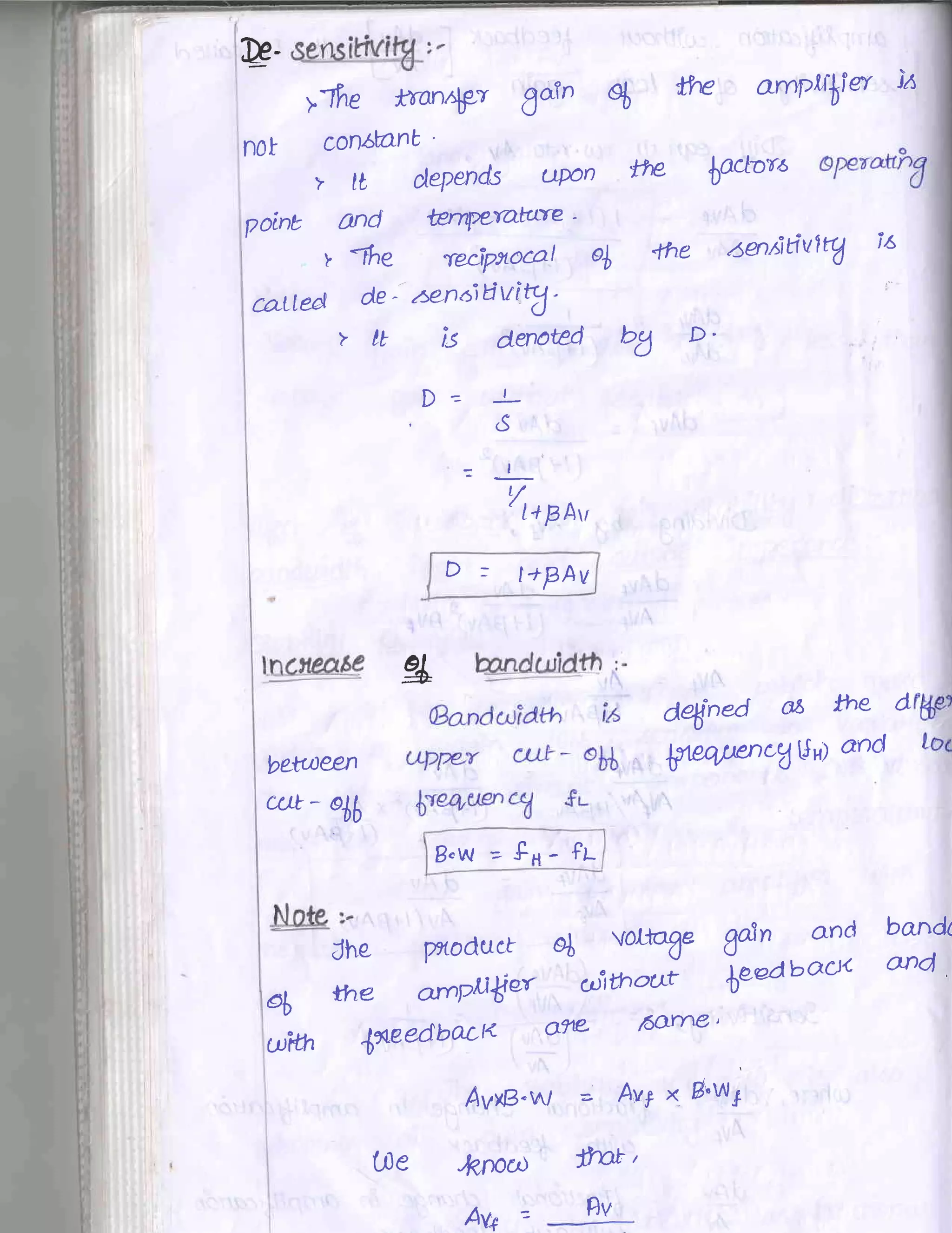 EC8452-ELECTRONIC CIRCUITS II (Handwritten Notes) | PDF