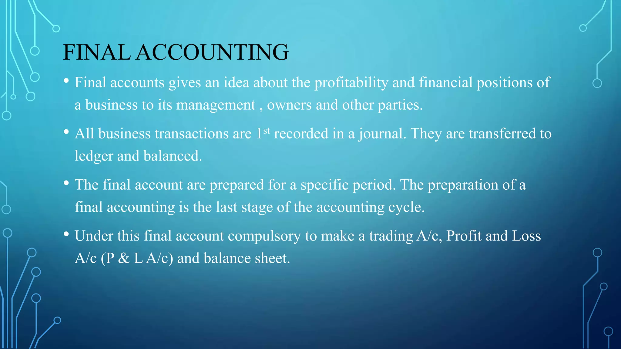 Final accounting | PPT
